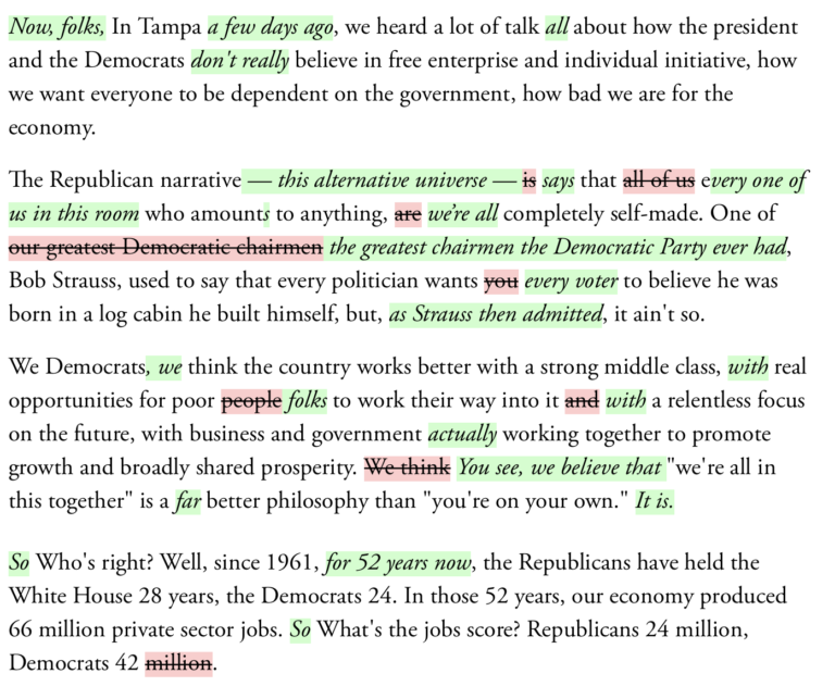 Bill Clinton's speech at the 2012 Democratic National Convention